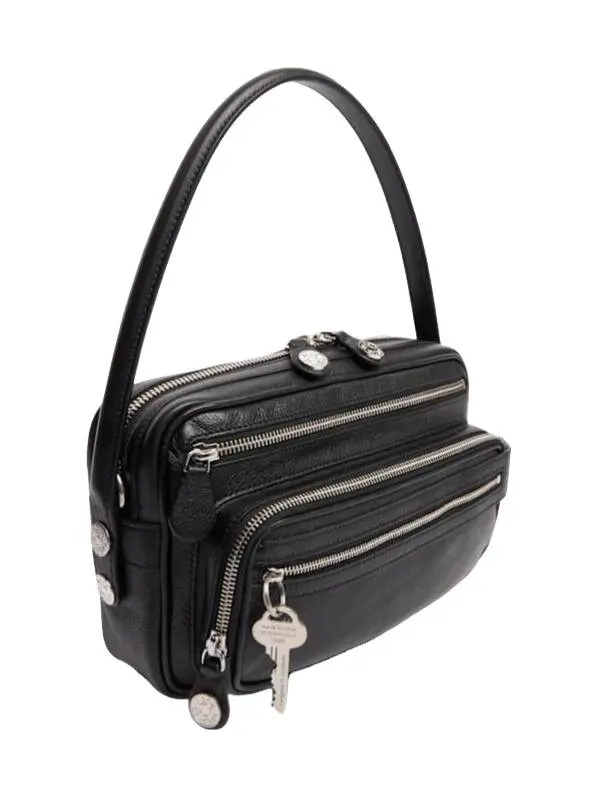 Acne Studios Small Camero Party Leather Shoulder Bag - Black