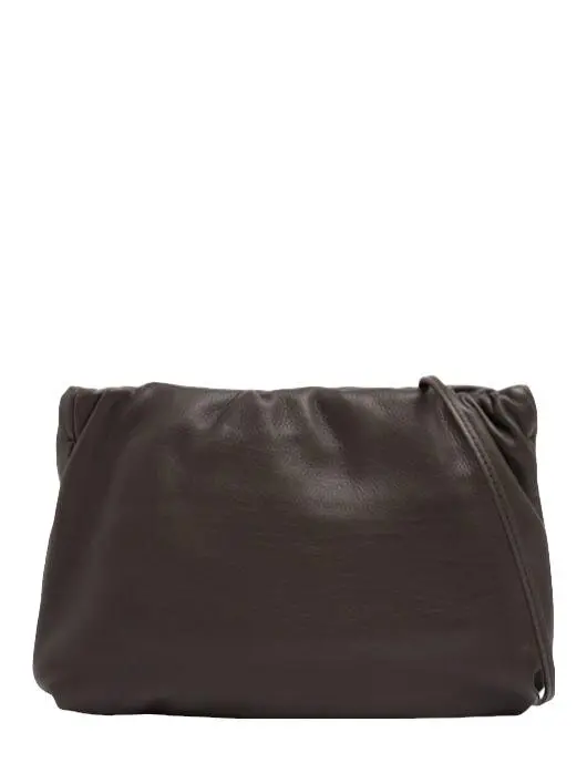 THE ROW Bourse Micro Grain Leather Shoulder Bag - Black