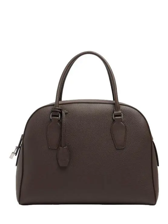 THE ROW Lux Grain Leather Bag - Black