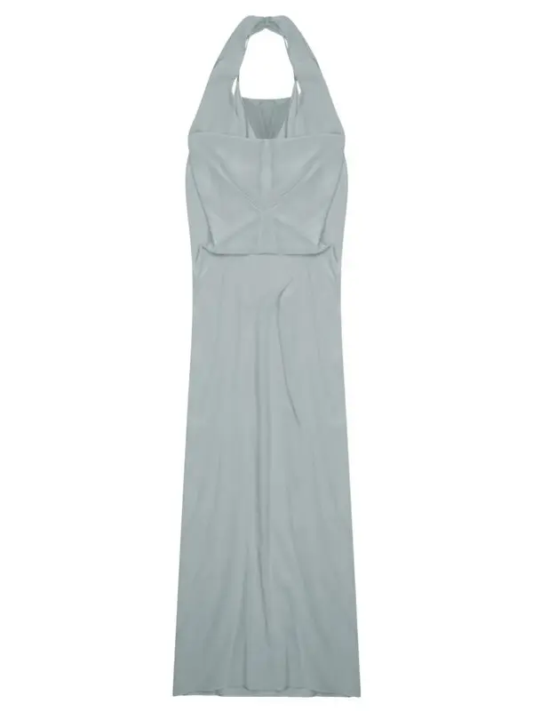 ALYSI Draped Halterneck Maxi Dress - Gray