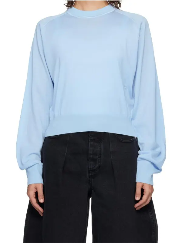Jacquemus Le Sweat J Logo-embroidered Crewneck Sweater - Blue