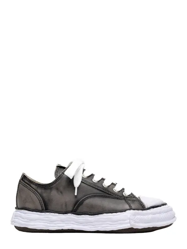 Mihara Yasuhiro Peterson Og Vintage Leather Effect Low-top Sneakers - Black