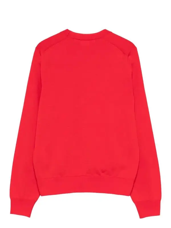 Comme Des Garçons Ribbed Crewneck Sweater - Red