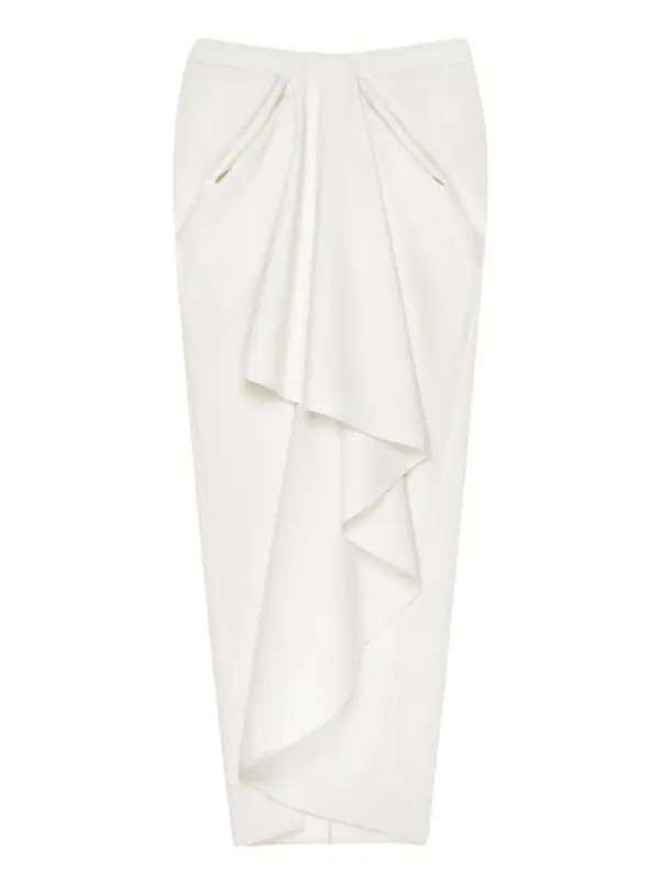 Givenchy Wrapped Long Skirt - White