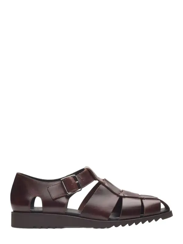 Paraboot Round-toe Sandals With Buckle Fastening - Black