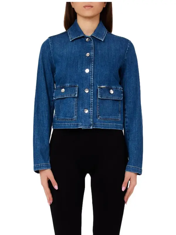 Liu Jo Cotton Flap Pocket Jacket - Blue