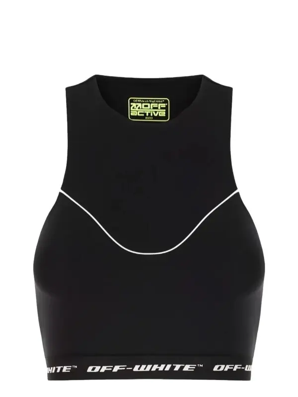 Off-White Crop Top - Black