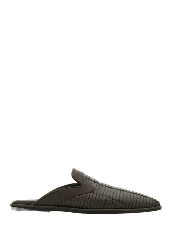 FERRAGAMO Woven Mule - Testa Di Moro