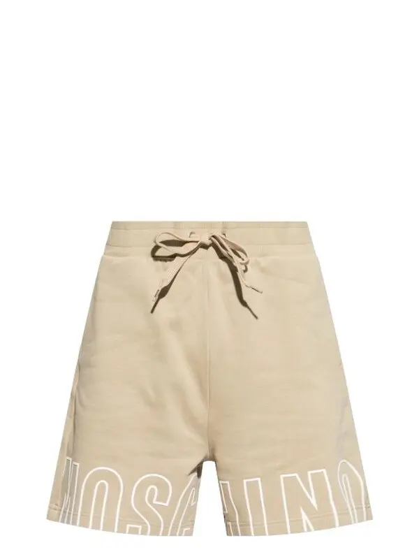 Moschino Print Drawstring Sweatshorts - Nude