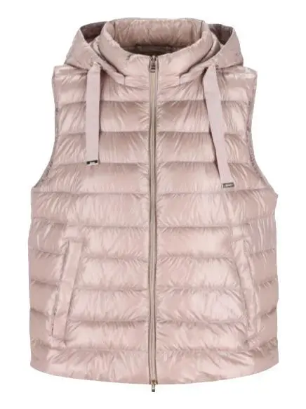 Herno Hooded Padded Gilet - Nude