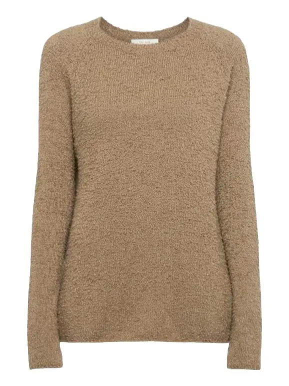 THE ROW Kathy Cotton Bouclé Sweater - Brown
