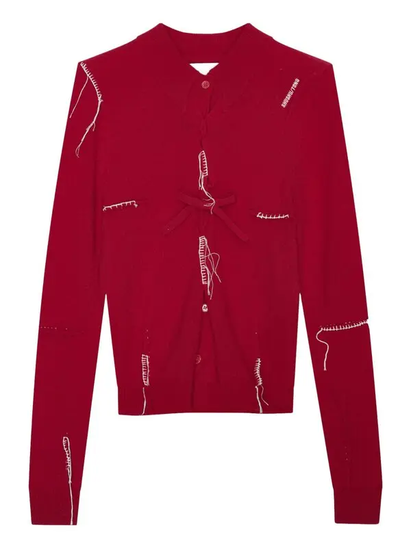 SHUSHU/TONG Crew Neck Cardigan - Red