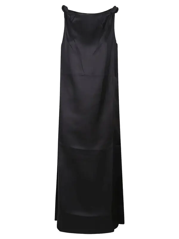 Loulou De Saison Knot-detail Silk Maxi Dress - Black