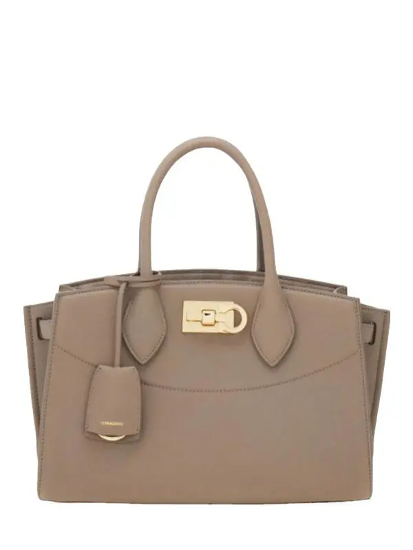 FERRAGAMO Studio Soft Bag - Warm Taupe