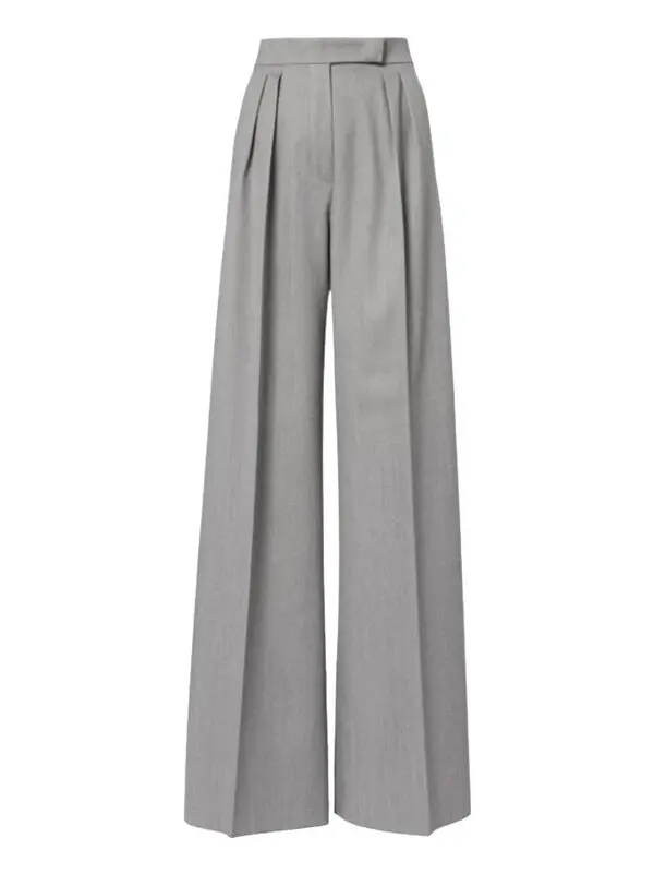 Max Mara High-waisted Wide-leg Trousers - Grey
