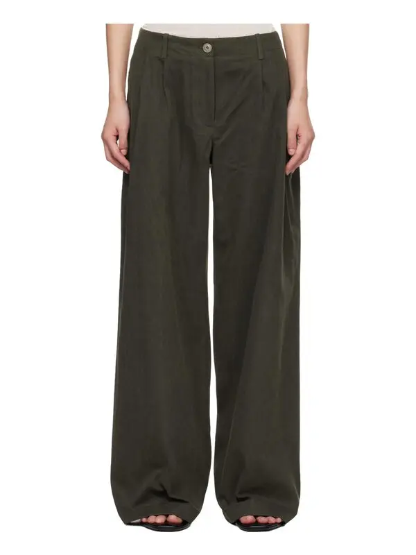 Our Legacy Wide Leg Chino Trousers - Black