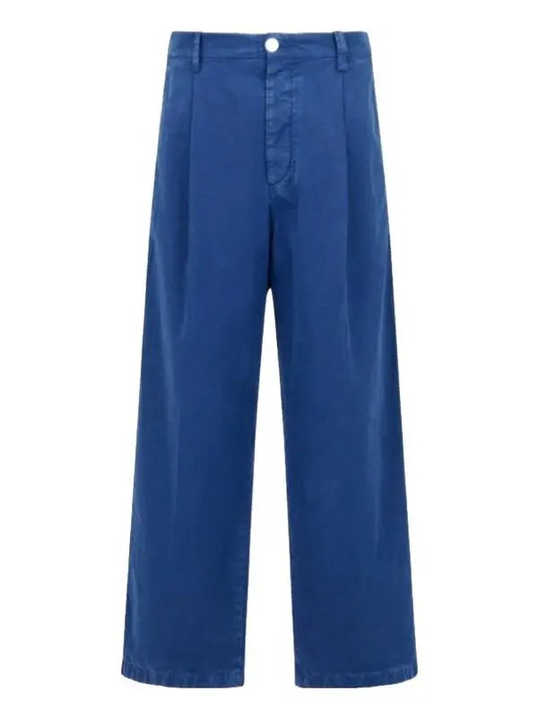 Marni Cotton Wide-leg Trousers - Blue