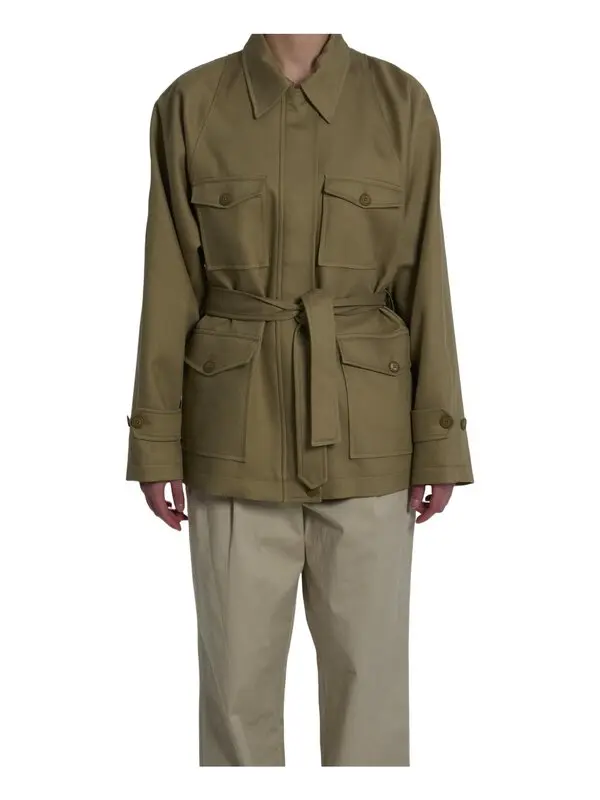 THE FRANKIE SHOP Kelia Belted Utility Jacket - Green