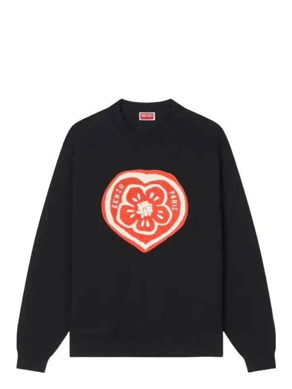 Kenzo Boke Heart Crew Neck Sweater - Black