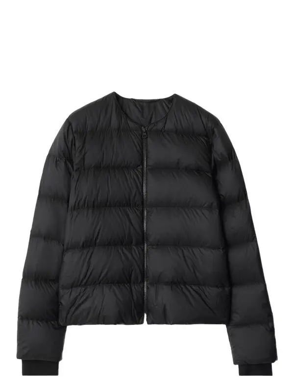 Burberry Nylon Puffer Jacket With Zip Closure And Storm Cuffs - Black