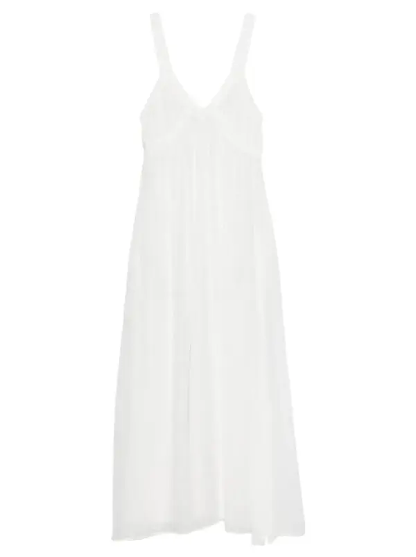 Seventy V-neck Midi Dress - White