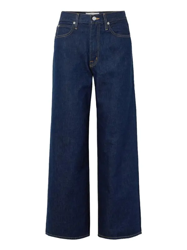 SLVRLAKE Selena High-rise Wide-leg Jeans - Dark Denim