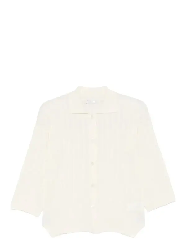 Peserico Three-quarter Sleeved Buttoned Cardigan - White
