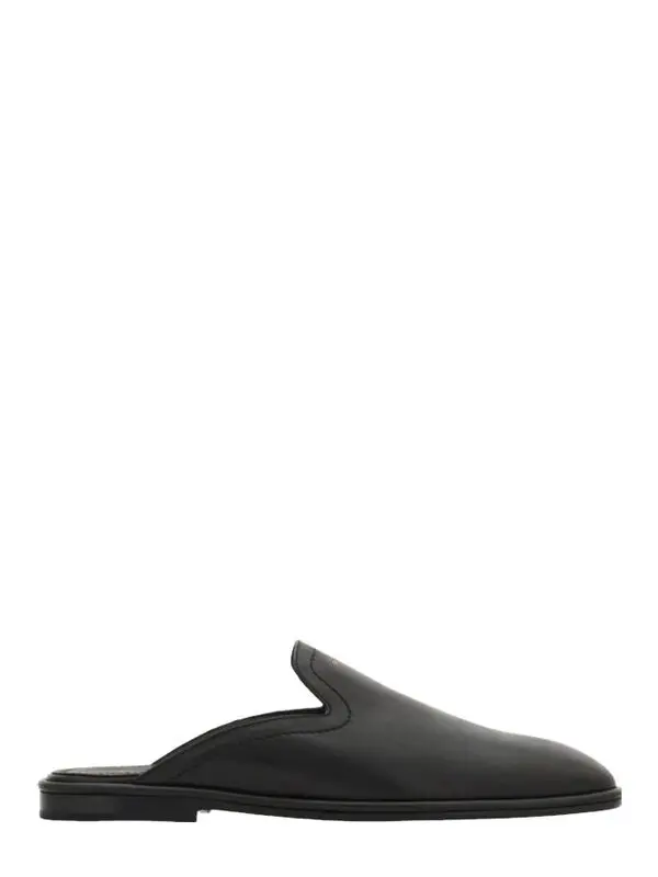 FERRAGAMO Logo Slippers - Black