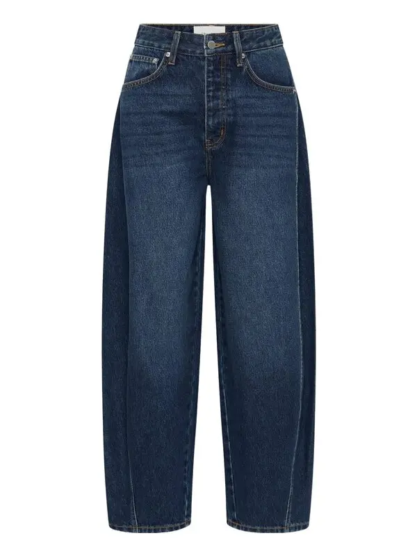 ST. AGNI Mid Rise Balloon Jeans - Deep Indigo