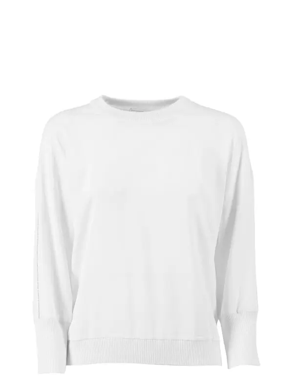 Peserico Light-detail Knitted Sweater - White