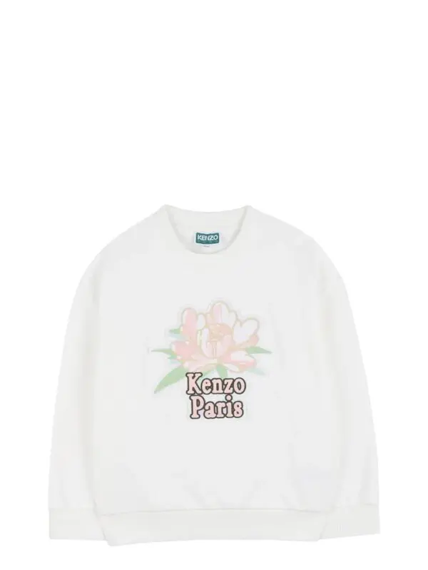 Kenzo Floral Logo Sweatshirt - White