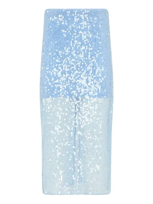 Veronica Beard Sequin Midi Skirt - Blue