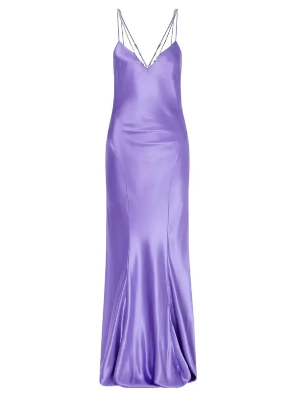 TOM FORD Embellished Satin Gown - Purple