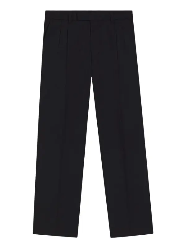 Hugo Boss Belted Pleated Tapered Casual Pants - Dark Blue