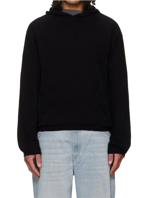 Our Legacy Long Sleeve Knitted Hoodie - Black