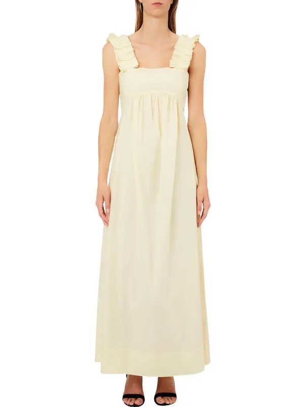 Liu Jo Ruched Long Dress - Nude