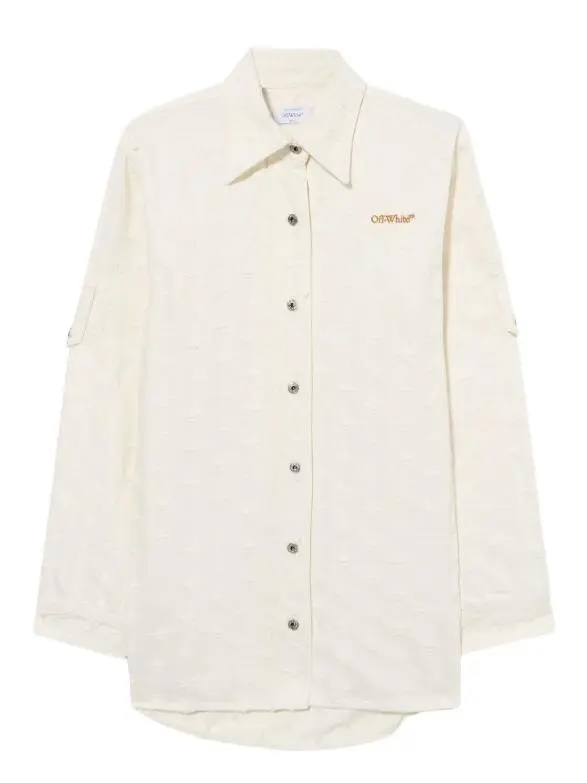 Off-White Star Jacquard Denim Shirt Jacket - Baixing Tobacco