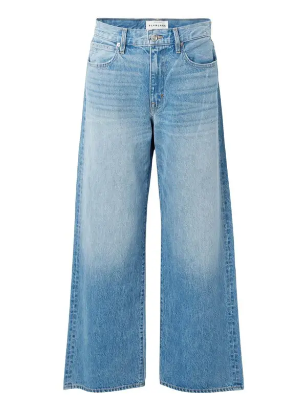 SLVRLAKE Selena Mid-rise Wide-leg Jeans - Medium Denim Blue
