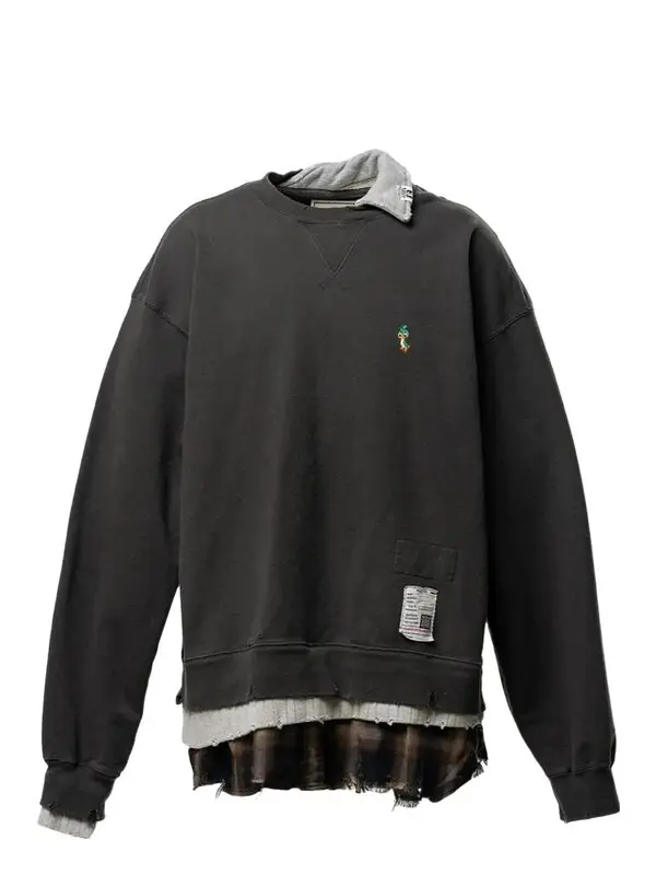 Mihara Yasuhiro Layered Graphic Sweatshirt - Black