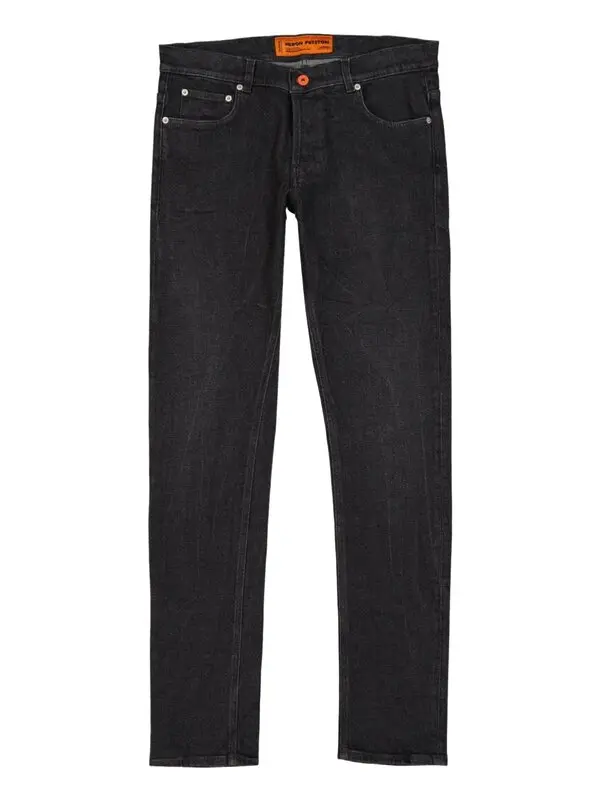 Heron Preston Logo-print Slim-fit Jeans - Black