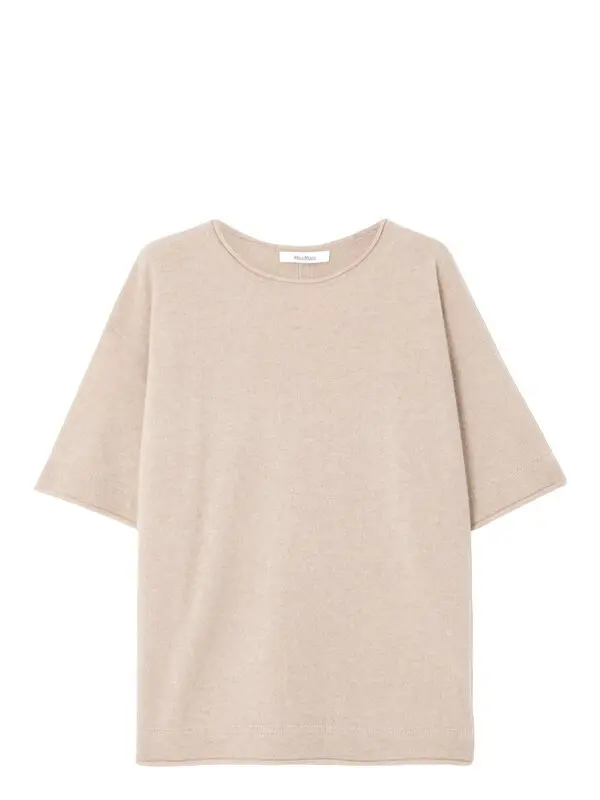 Max Mara O-neck Short-sleeved T-shirt - Nude