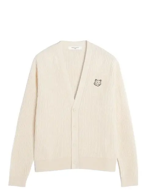 Maison Kitsuné Fox Head Cotton Cardigan - White