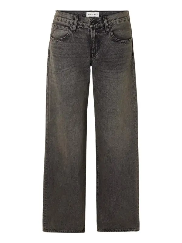 SLVRLAKE Lexi Low-rise Wide-leg Jeans - Black