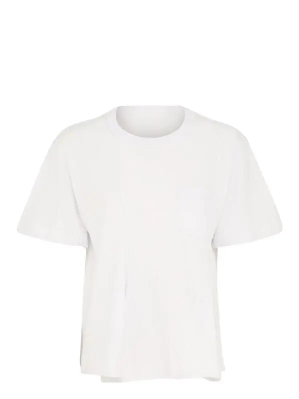 Sacai Cotton Jersey T-shirt With Pocket - White