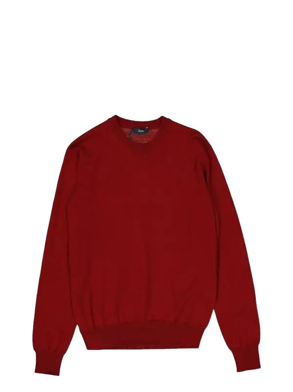 Herno Multicolor Virgin Wool Sweatshirt - Red