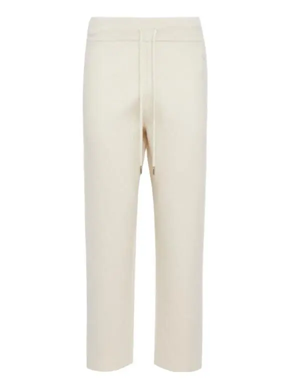 Moncler Wool Cashmere Jogging Pants - White
