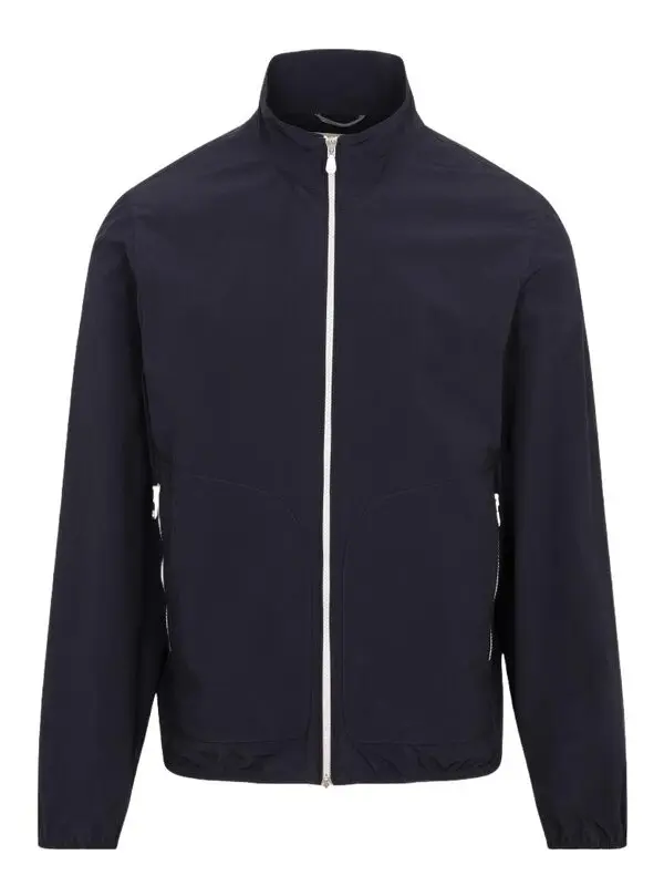 Brunello Cucinelli High-neck Zip-up Jacket - Cobalt Blue