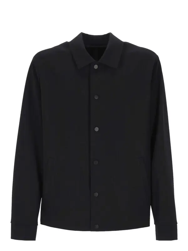 Harris Wharf London Snap-front Spread Collar Jacket - Black
