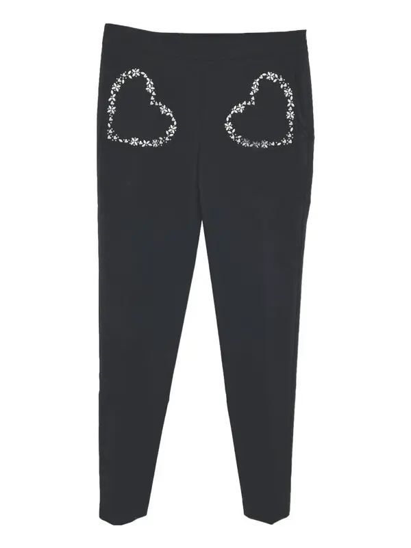 Moschino Heart Applique Trousers - Black