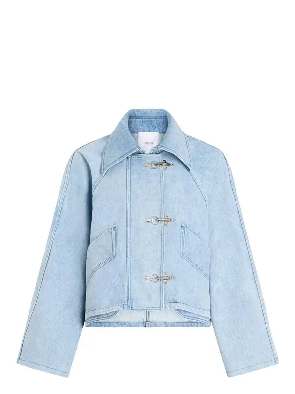 PATOU Oversized Cropped Jacket - Blue